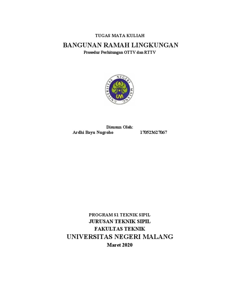 BRL Prosedur Perhitungan OTTV Dan RTTV | PDF