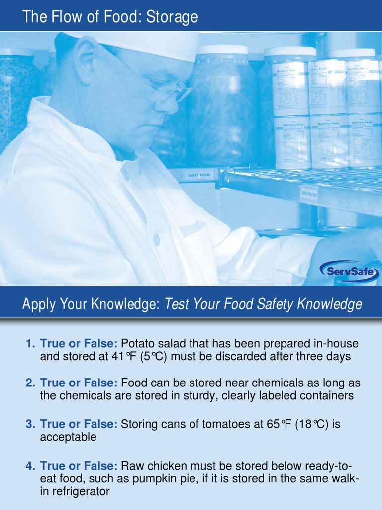 Flow of Food ServSafe | PDF | Refrigerator | Shelf Life