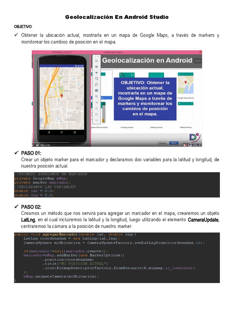 Geolocalización en Android Studio | Descargar gratis PDF | Programación de computadoras | Software