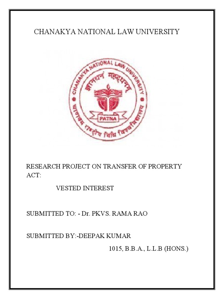 Vested Interest | PDF | Vesting | Legal Aspects Of Death