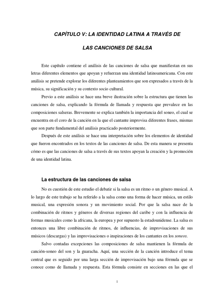 Letras de Salsa Geogrraafia de America PDF | PDF | America latina ...