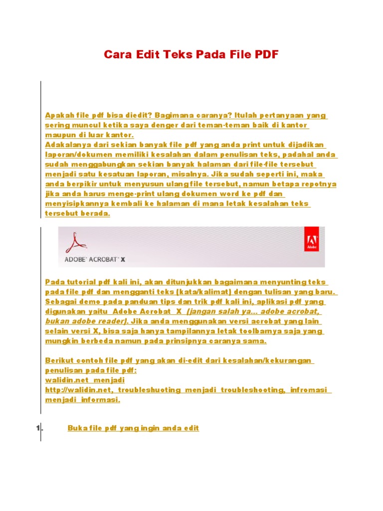 Cara Edit Teks Pada File PDF | PDF | Karier & Perkembangan | Bisnis