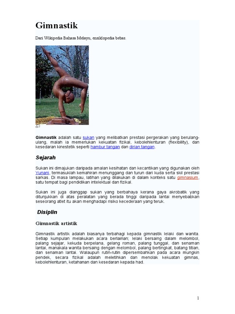 Pengenalan Gimnastik | PDF