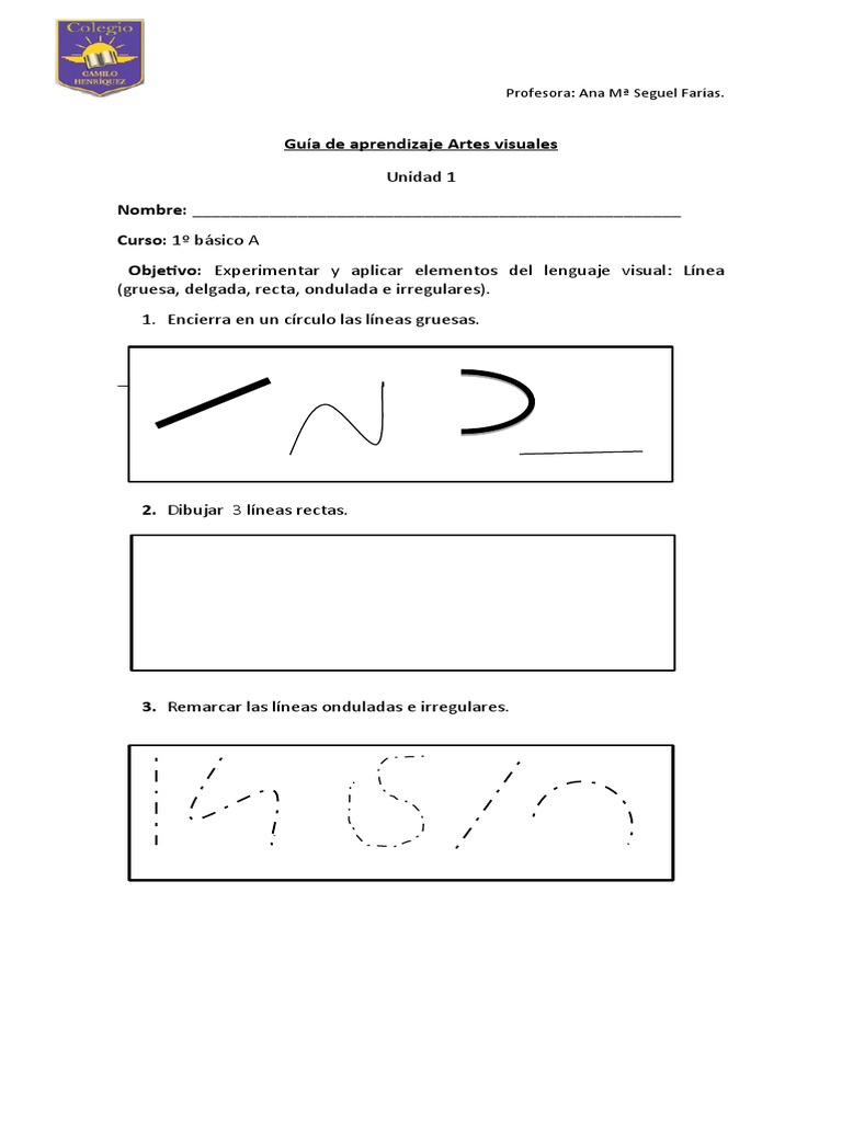 Guía de Aprendizaje Artes Visuales 1º | PDF