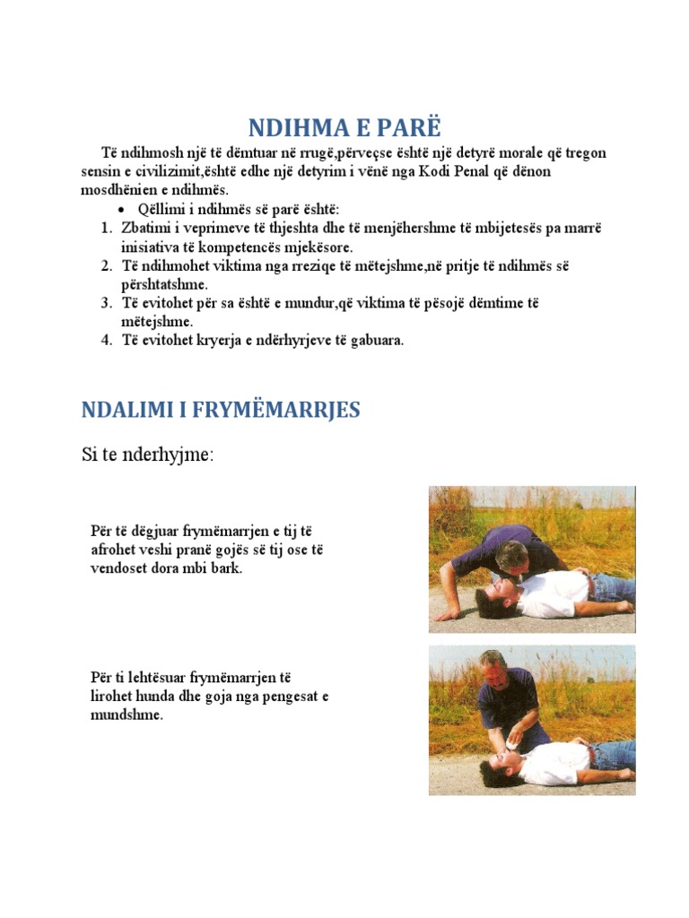 Ndihma e Parë Per Arrestin Kardiak | PDF