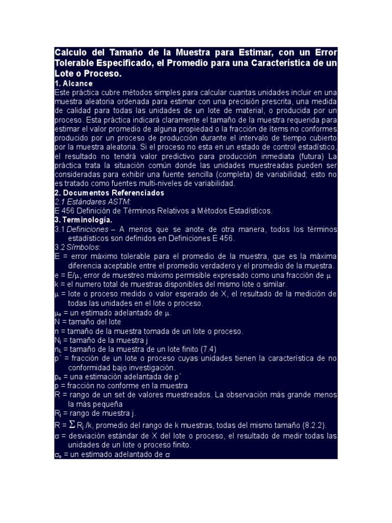 Astm E122 | PDF | Muestreo (Estadísticas) | Desviación Estándar