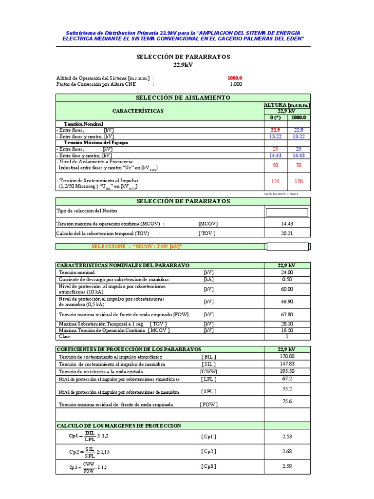 Calculo Pararrayos V1 | PDF | Ingeniería de Edificación | Naturaleza