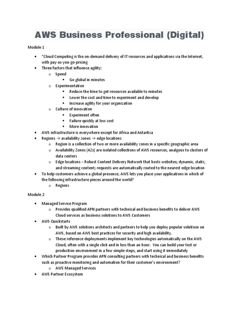 AWS CloudNotes | PDF | Amazon Web Services | Cloud Computing