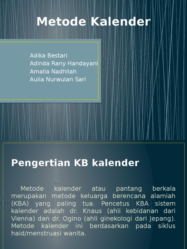 Kel.1 Metode Kalender | PDF