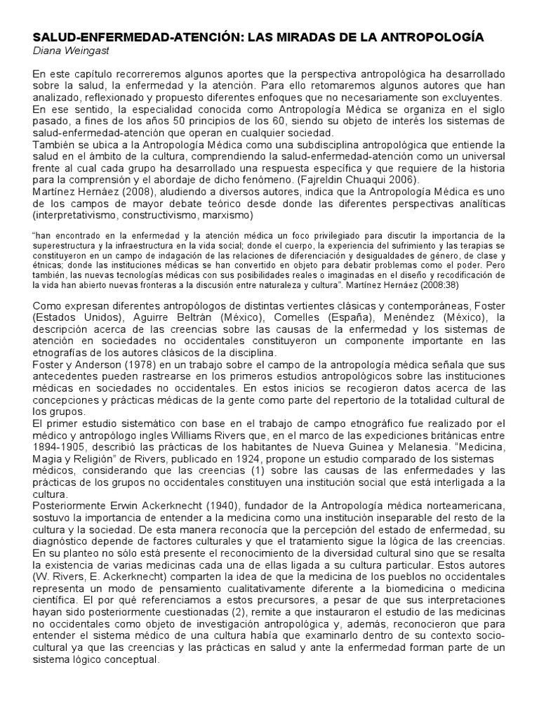 Weingast | PDF | Antropología Médica | Antropología