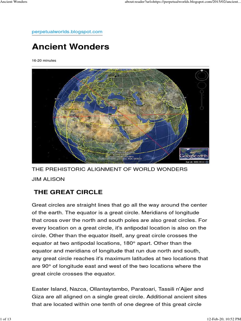 Ancient Wonders | PDF | Latitude | Equator