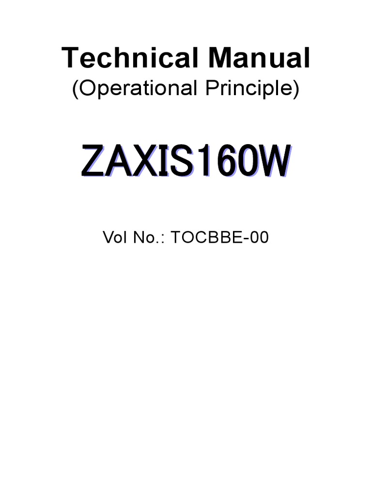 Hitachi Zaxis ZX160W PDF | PDF | Horsepower | Transmission (Mechanics)