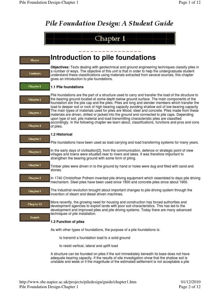 Piles Design | PDF | Deep Foundation | Foundation (Engineering)