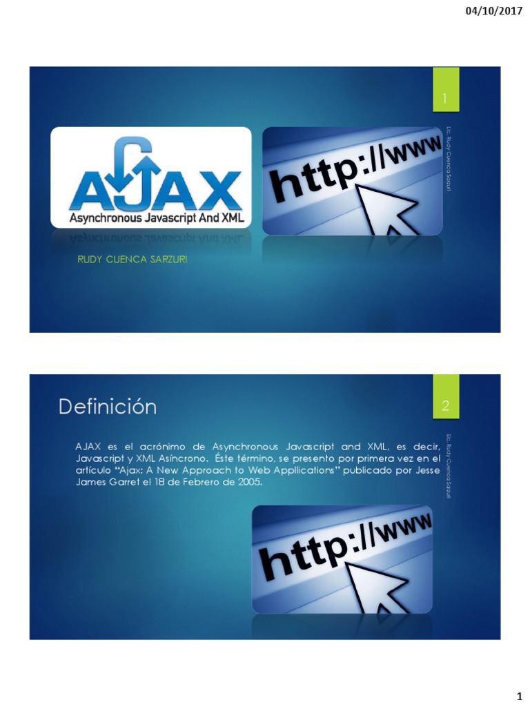 Ajax 01 | PDF | Ajax (Programación) | Json