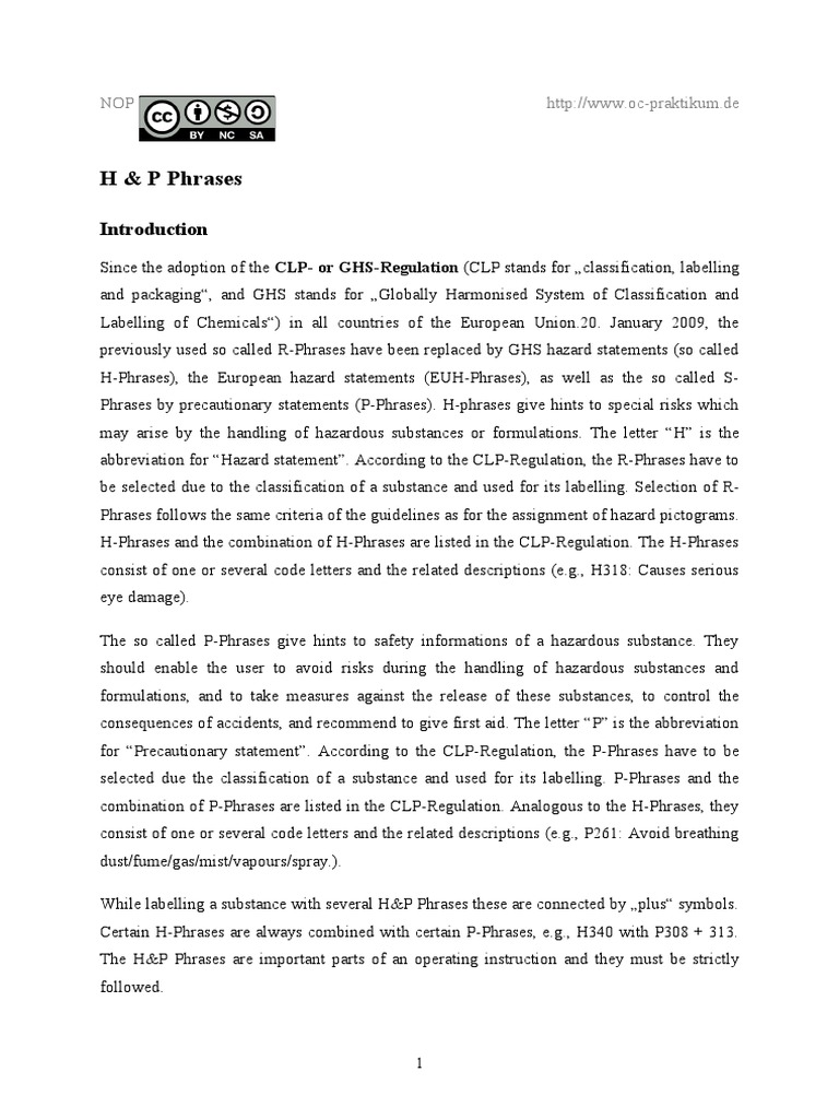 H & P Phrases PDF | PDF | Prevention | Safety