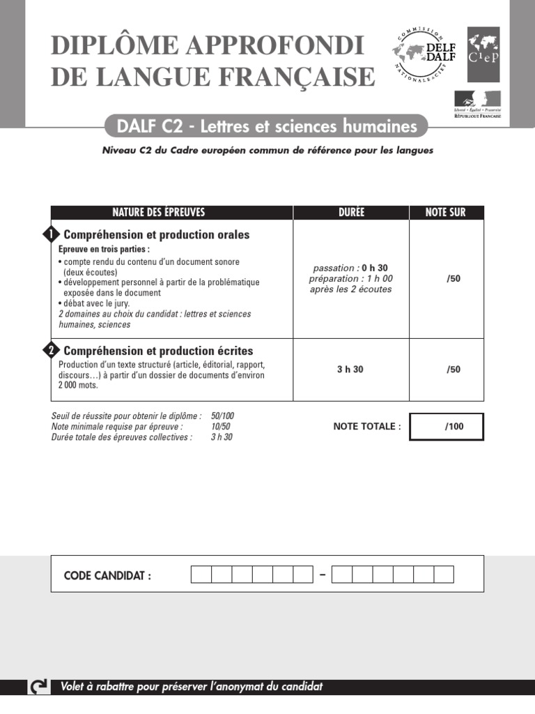 DALF C2 | Langue française | Physique et mathématiques