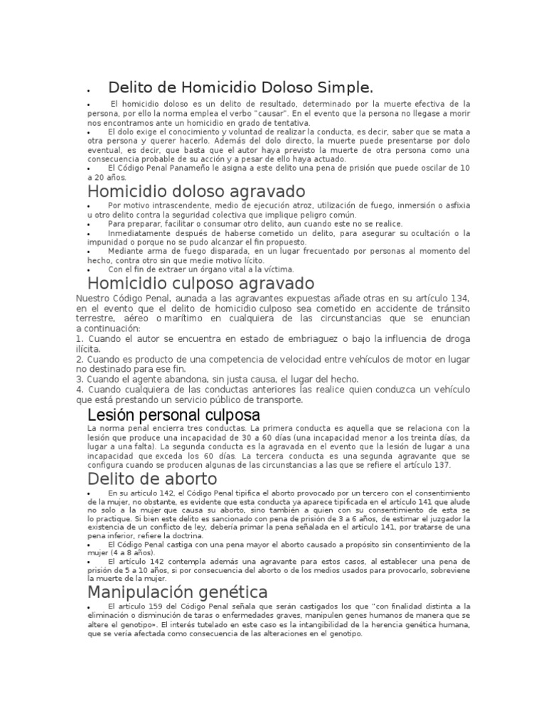Delito de Homicidio Doloso Simple | PDF | Violación | Derecho penal