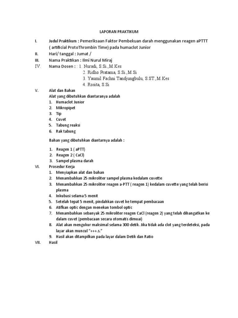 Humaclot Junior | PDF