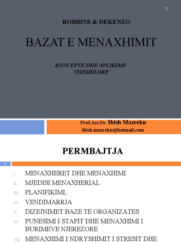 Menaxhmenti 0ra 1 | PDF