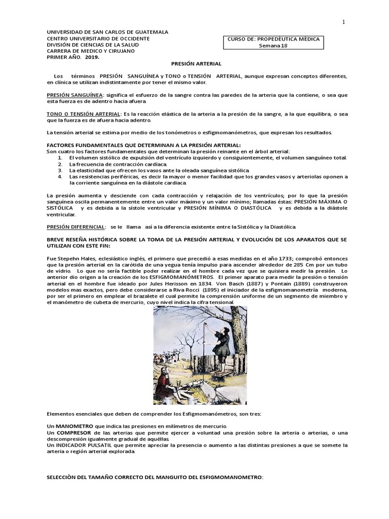 Presion Arterial Pdf Presión Sanguínea Artería