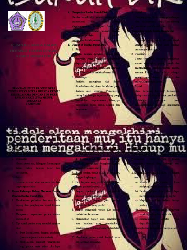 Leaflet Peran Keluarga Resiko Bunuh Diri | PDF