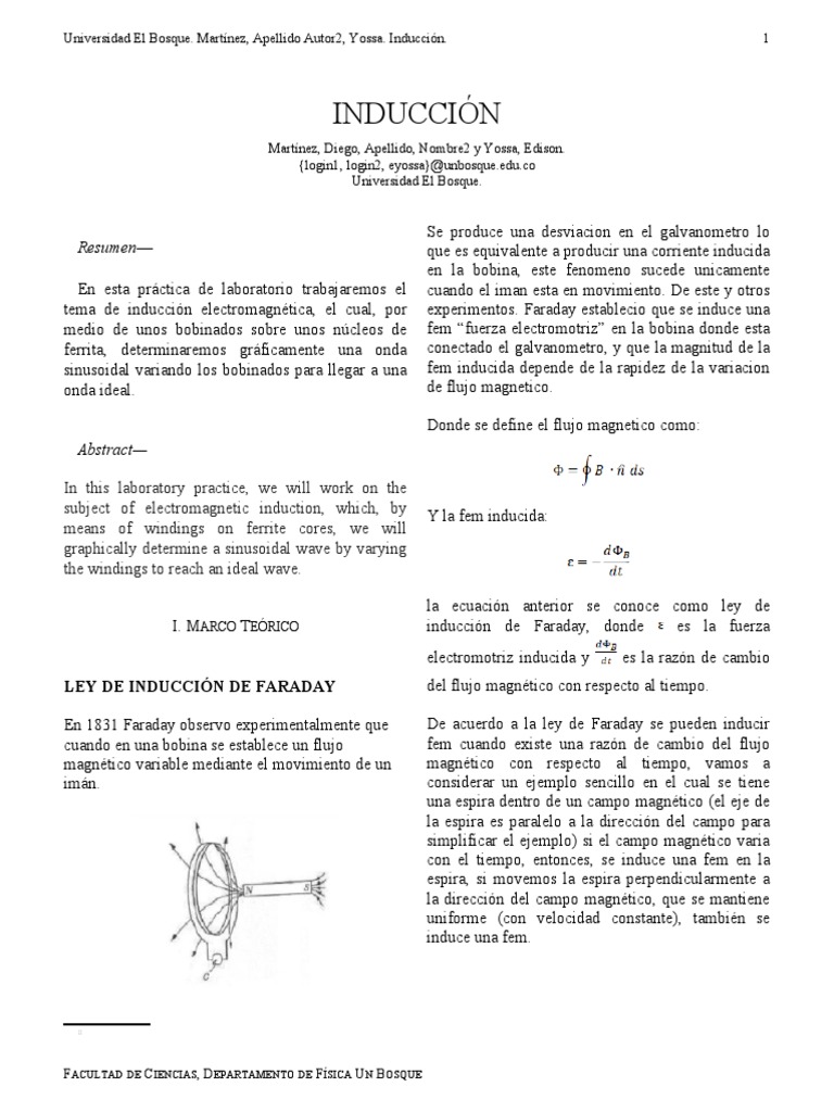 Induccion | PDF | Inductor | Campo magnético