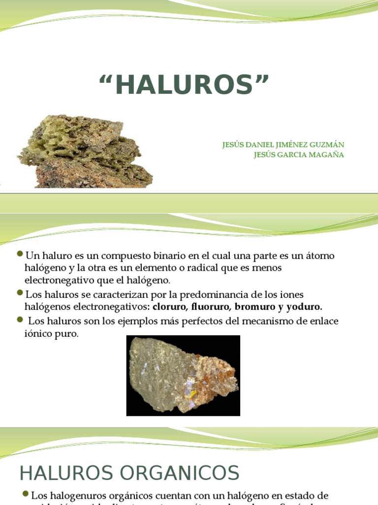 HALUROS | Átomos | Ciencias fisicas