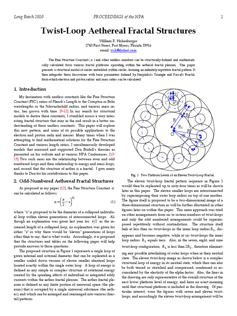 The Fine Structure Constant Aethereal Fractal Structures | PDF | Luminiferous Aether | Waves