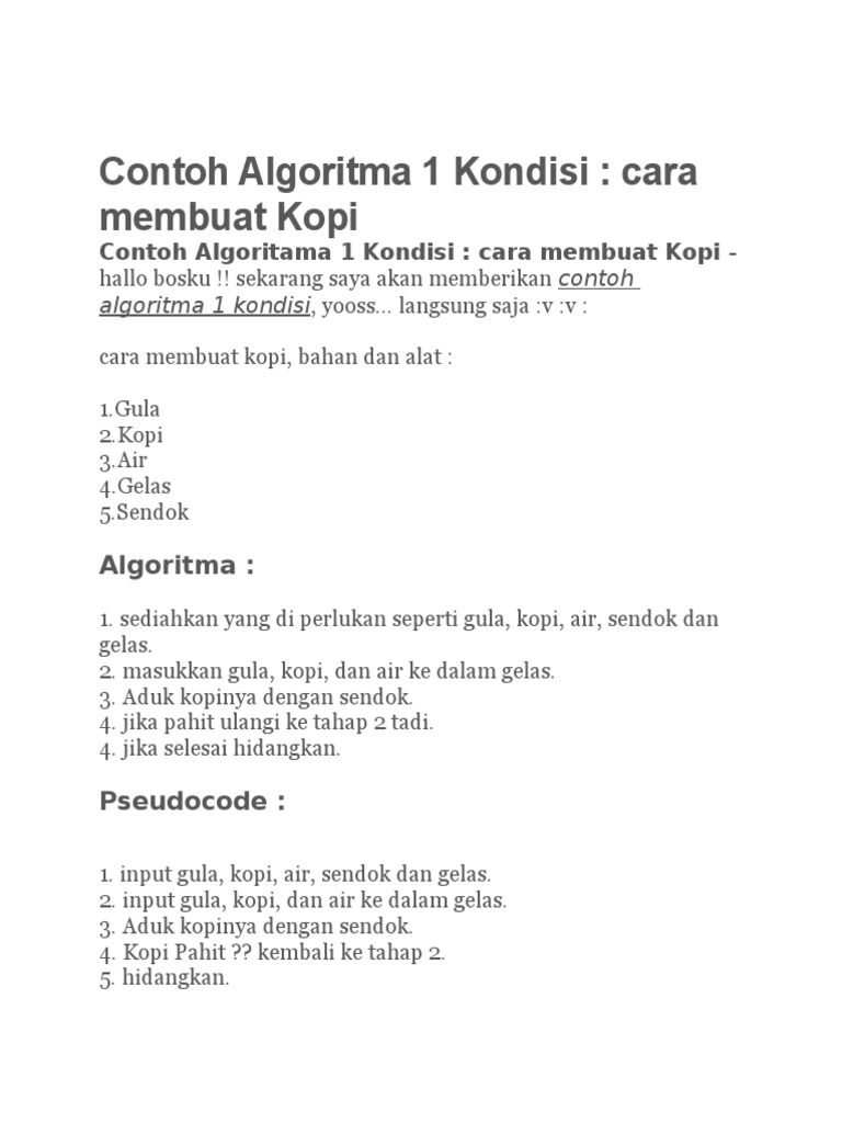 Contoh Algoritma 1 Kondisi | PDF