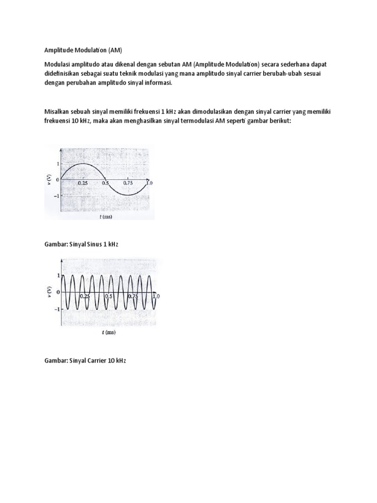 Amplitude Modulation | PDF