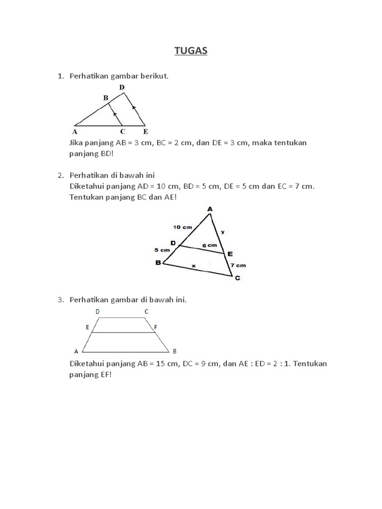 Tugas Matematika: Panjang Segmen Garis | PDF