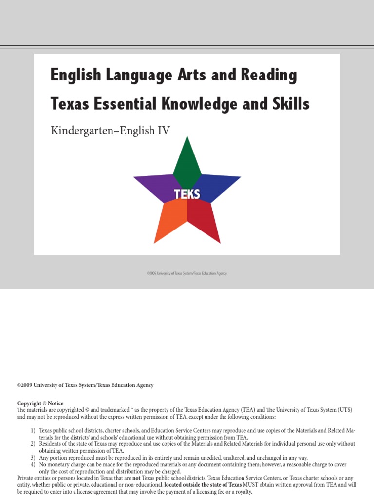 Elar Teks K-12 PDF | PDF | Reading Comprehension | Syllable