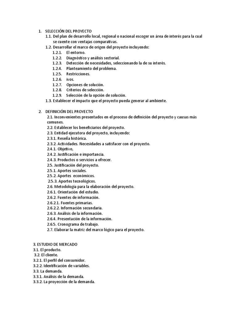 Estructura de Proyecto Detallado | PDF | Presupuesto | Microeconomía