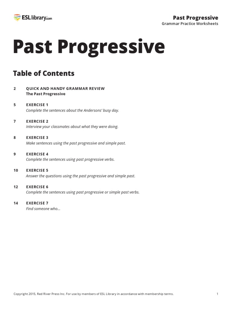 Past-Progressive US Student | PDF | Clause | Sentence (Linguistics)