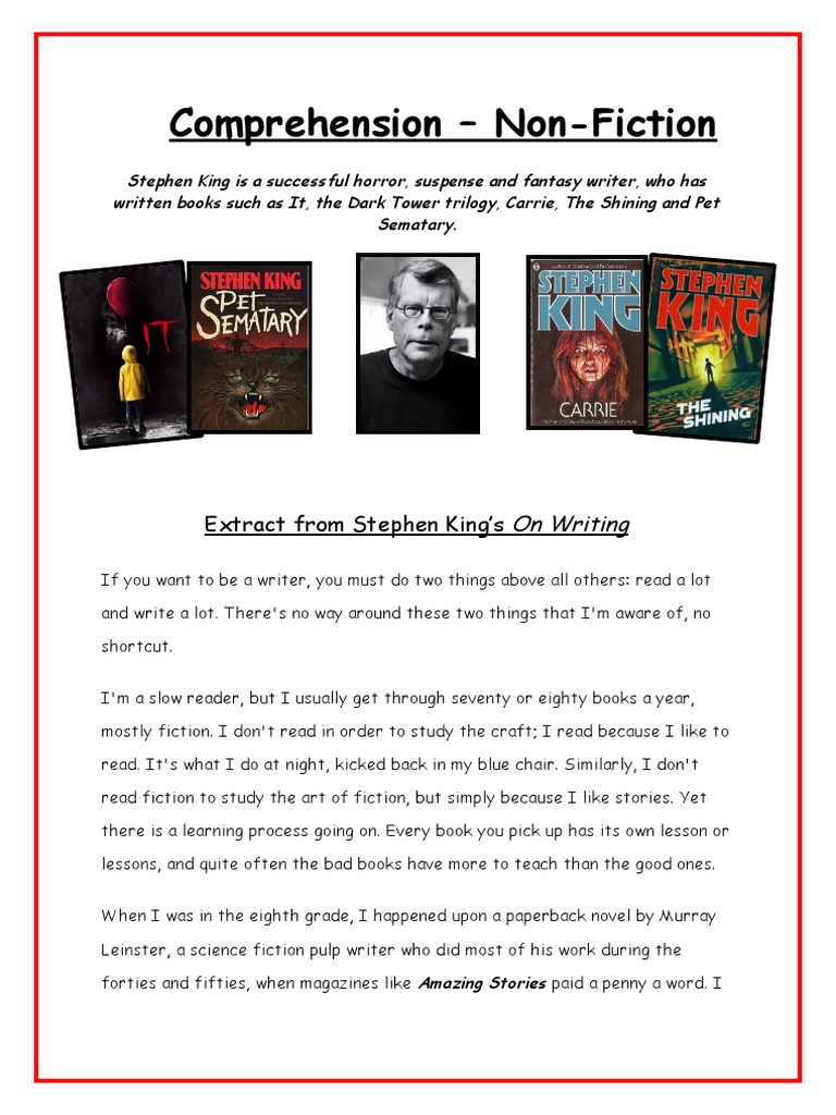 Extract From Stephen King's On Writing | PDF | Stephen King | Writers