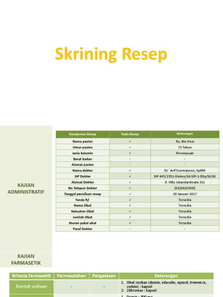 Skrining Resep | PDF