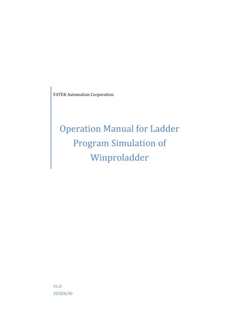 FATEK - Win Pro Ladder Simulator Manual | PDF | Programmable Logic ...