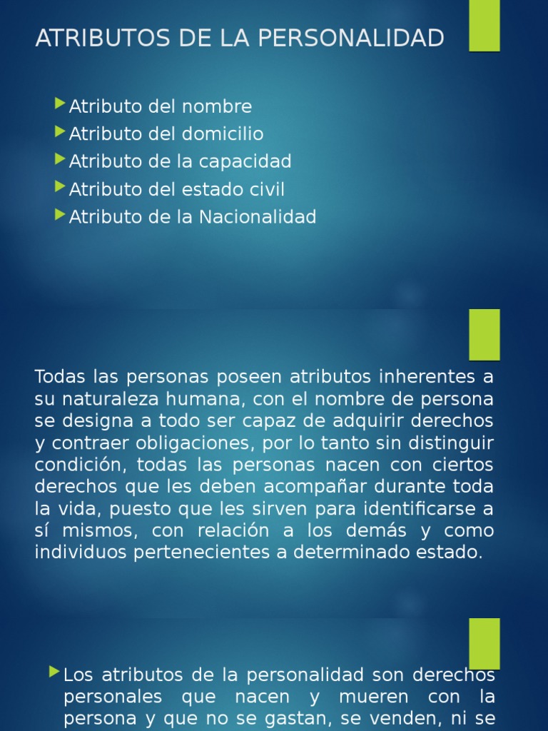 Atributos de la Personalidad Humana | PDF | Domicilio (Ley) | Estado ...