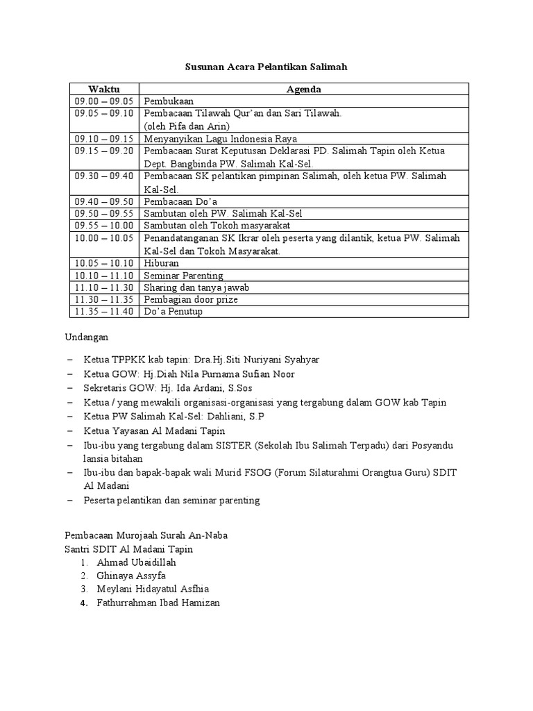 Acara | PDF | Memasak, Makanan, & Anggur | Kajian Bahasa Asing
