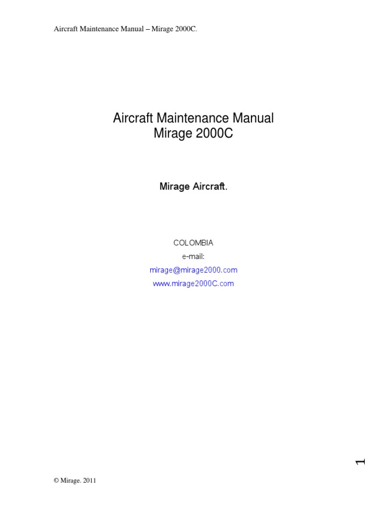 Aircraft Maintenance Manual Example PDF | PDF | Screw | Manufactured Goods