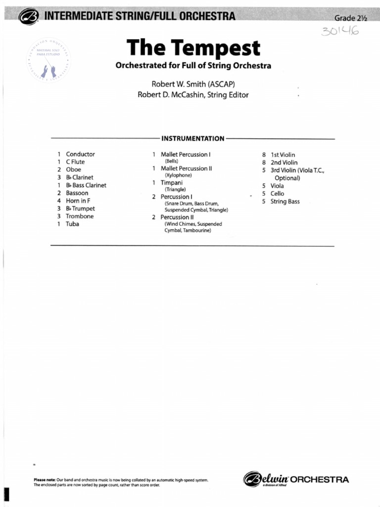 Tempest - Full Score | PDF