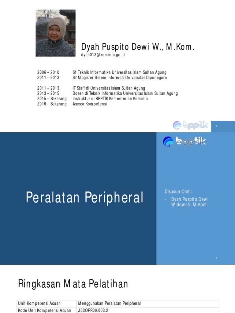 Penggunaan Peralatan Peripheral Komputer | PDF | Komputer