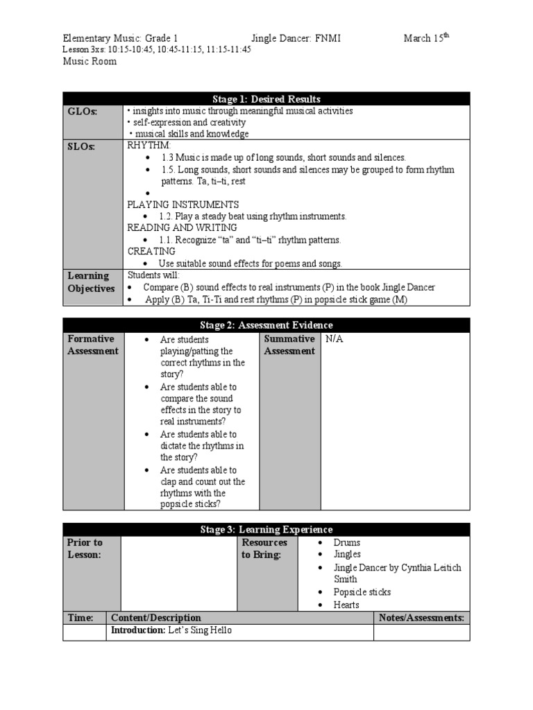 Jingle Dancer | PDF | Rhythm | Teaching