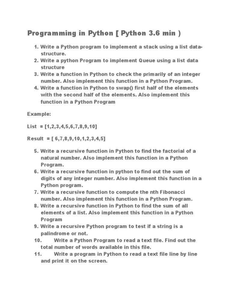 Programming in Python | PDF | Python (Programming Language) | Function ...