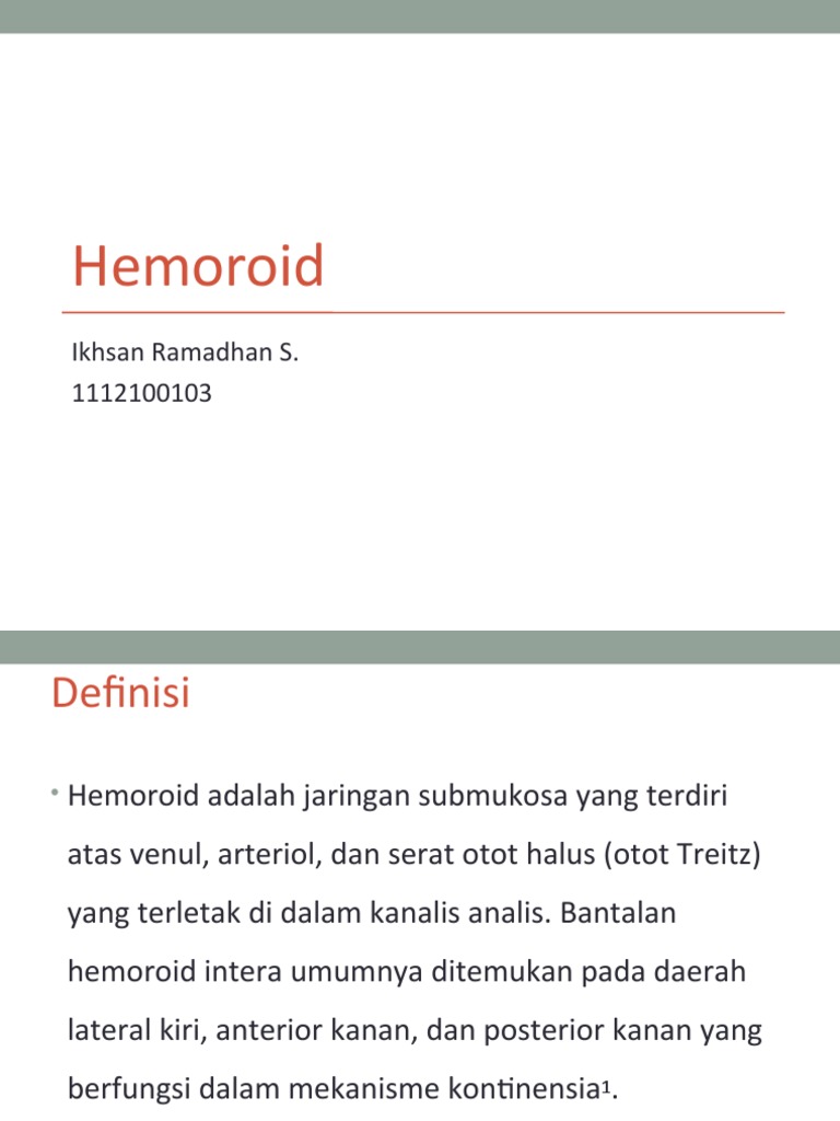 Hemoroid | PDF | Sains & Matematika