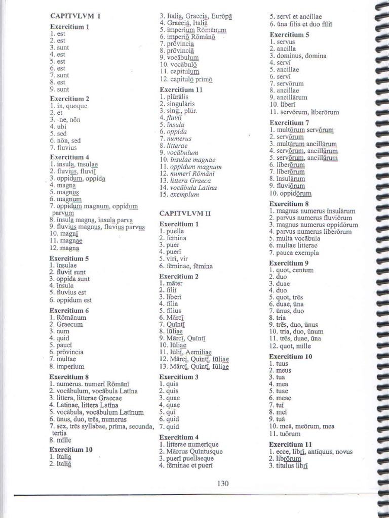 Hans H. Orberg - Exercitia Latina I - Soluta 1 | PDF