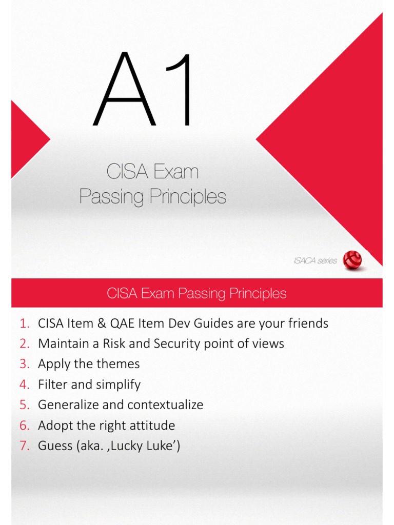 CISA Exam Passing Principles | PDF | Question | Test (Assessment)