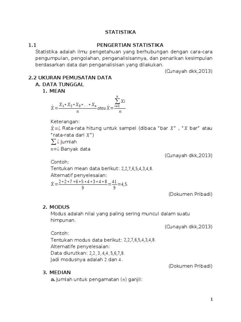 TUGAS STATISTIKA Print | PDF