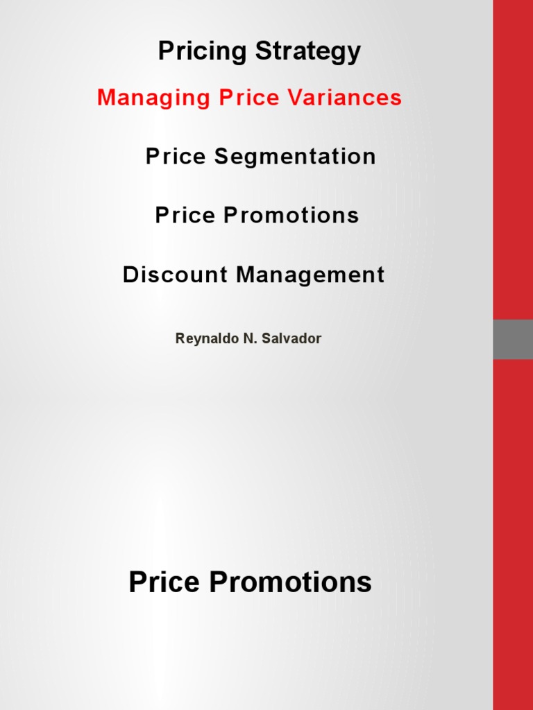 Promotional Pricing | Download Free PDF | Pricing | Retail