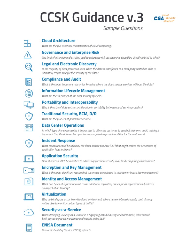 02-CCSK Sample Questions | PDF
